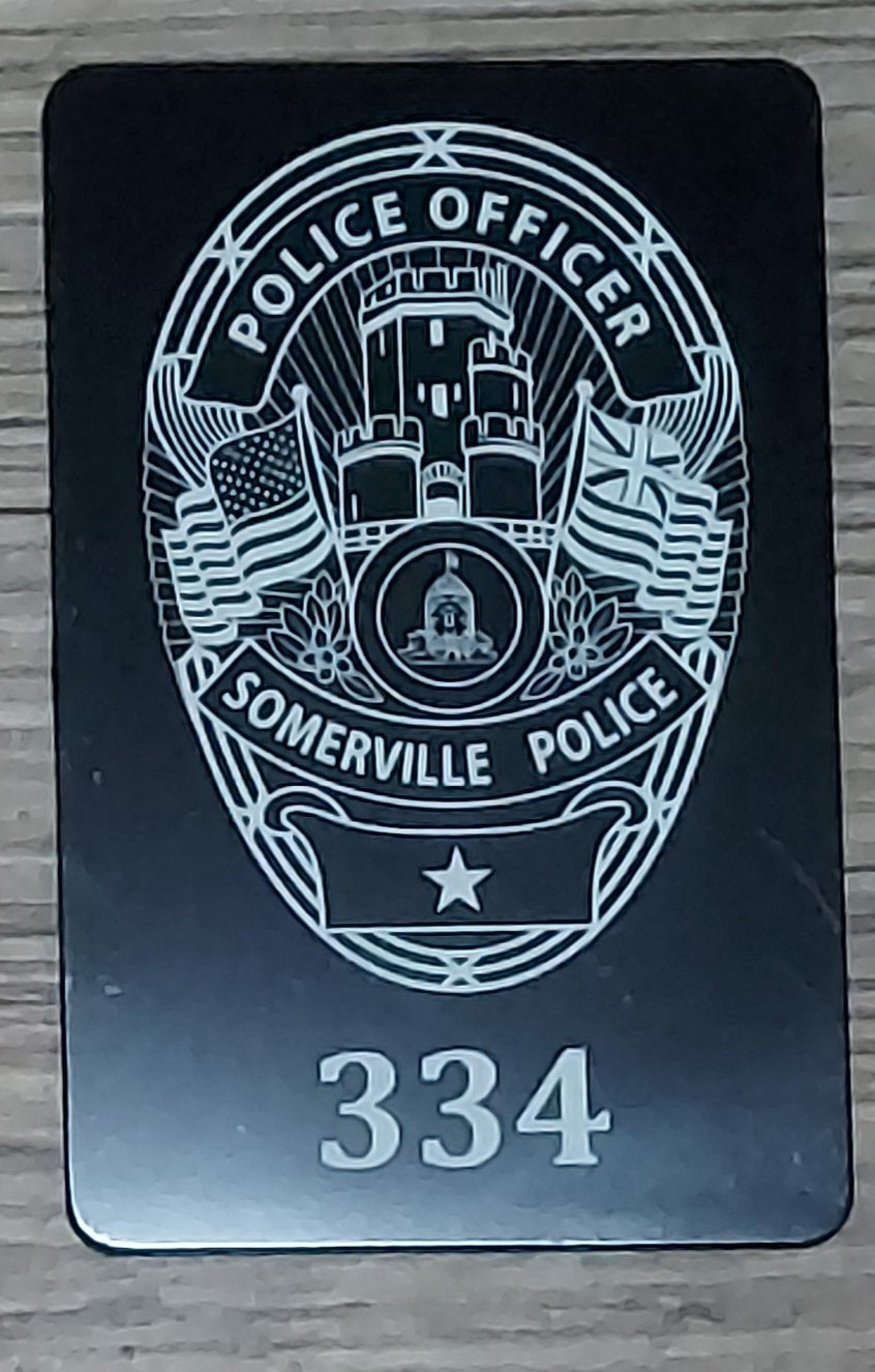 Custom laser engraved Metal law enforcement Miranda Warning Cards ...